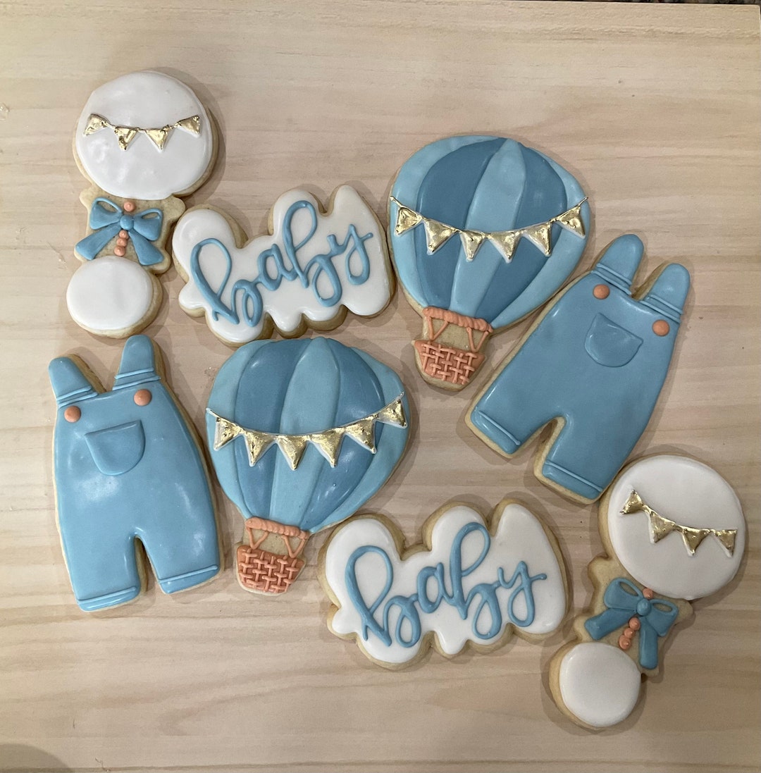 Hot Air Balloon Cookies/baby Shower Cookies - Etsy