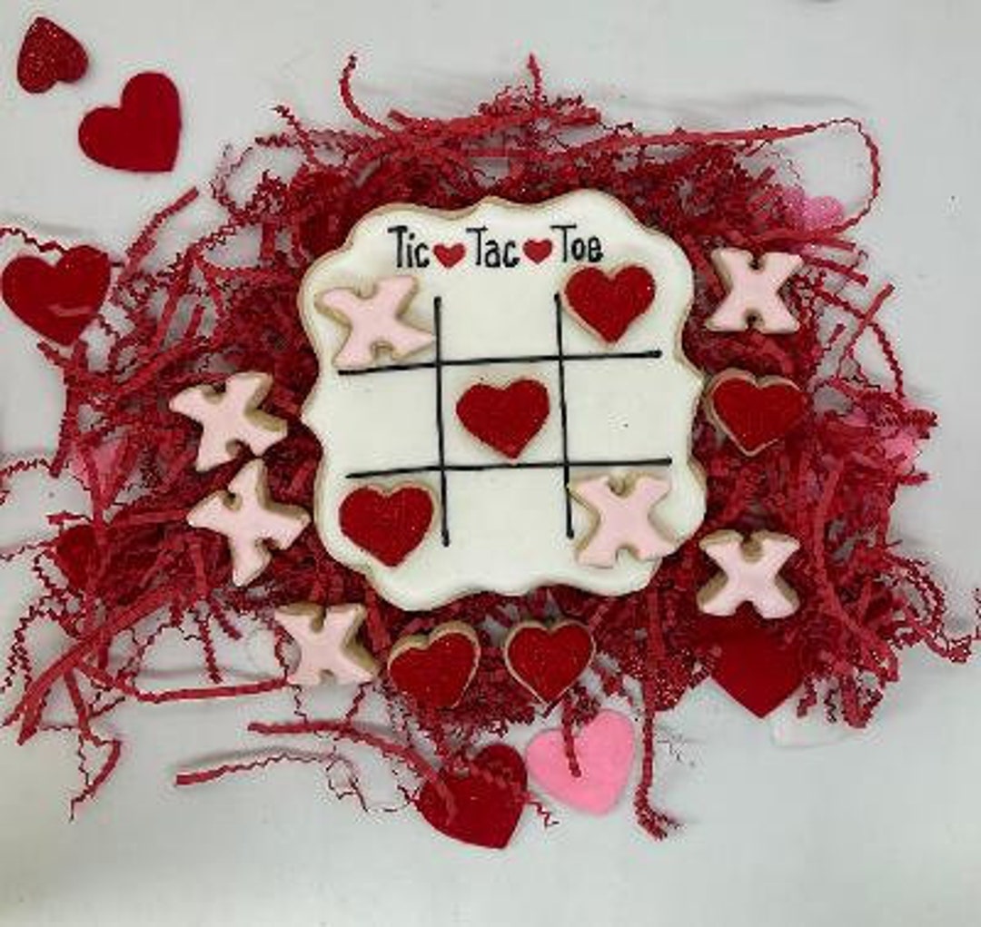 Valentine Tic Tac Toe Cookie Set - Etsy