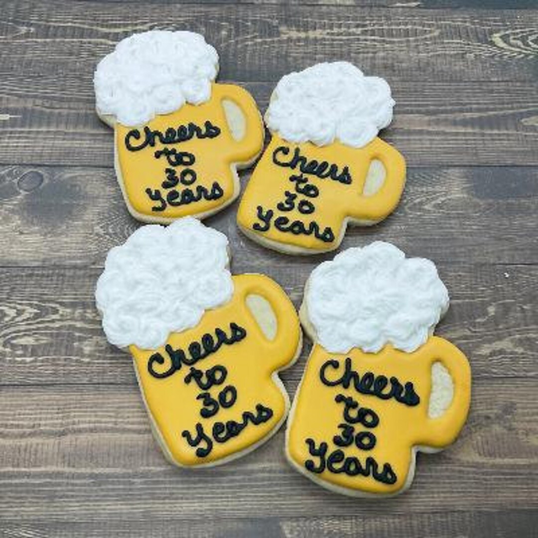 12 Beer Mug Cookies - Etsy