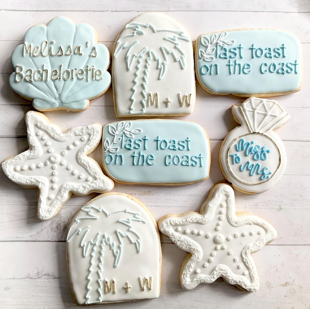 Last Toast on the Coast Cookies/bachelorette/bridal Shower Cookies - Etsy
