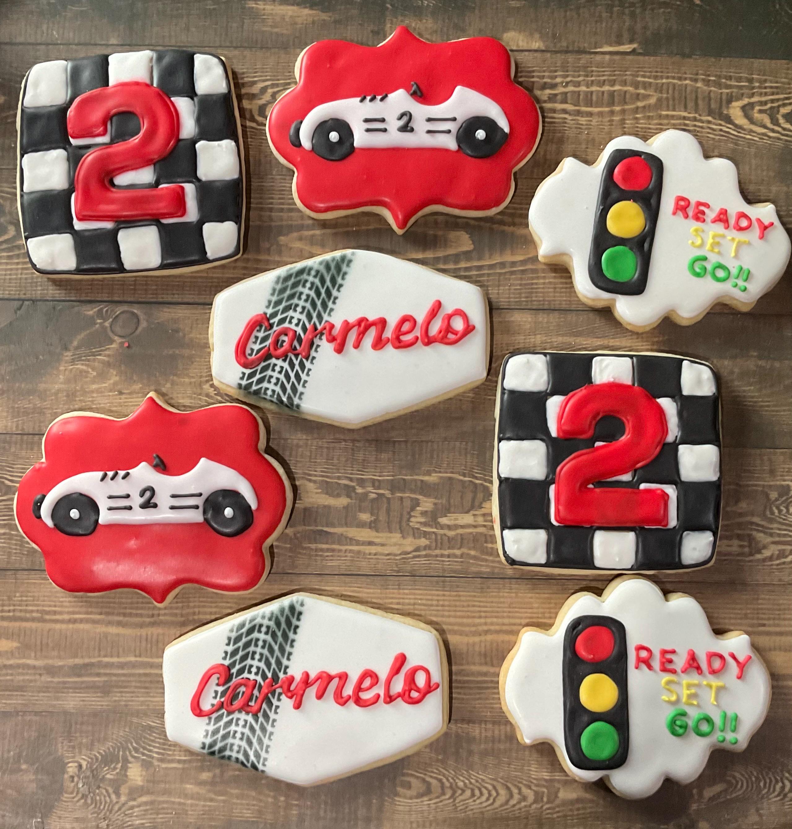 Race Car Birthday Cookies/two Fast Birthday Cookies - Etsy