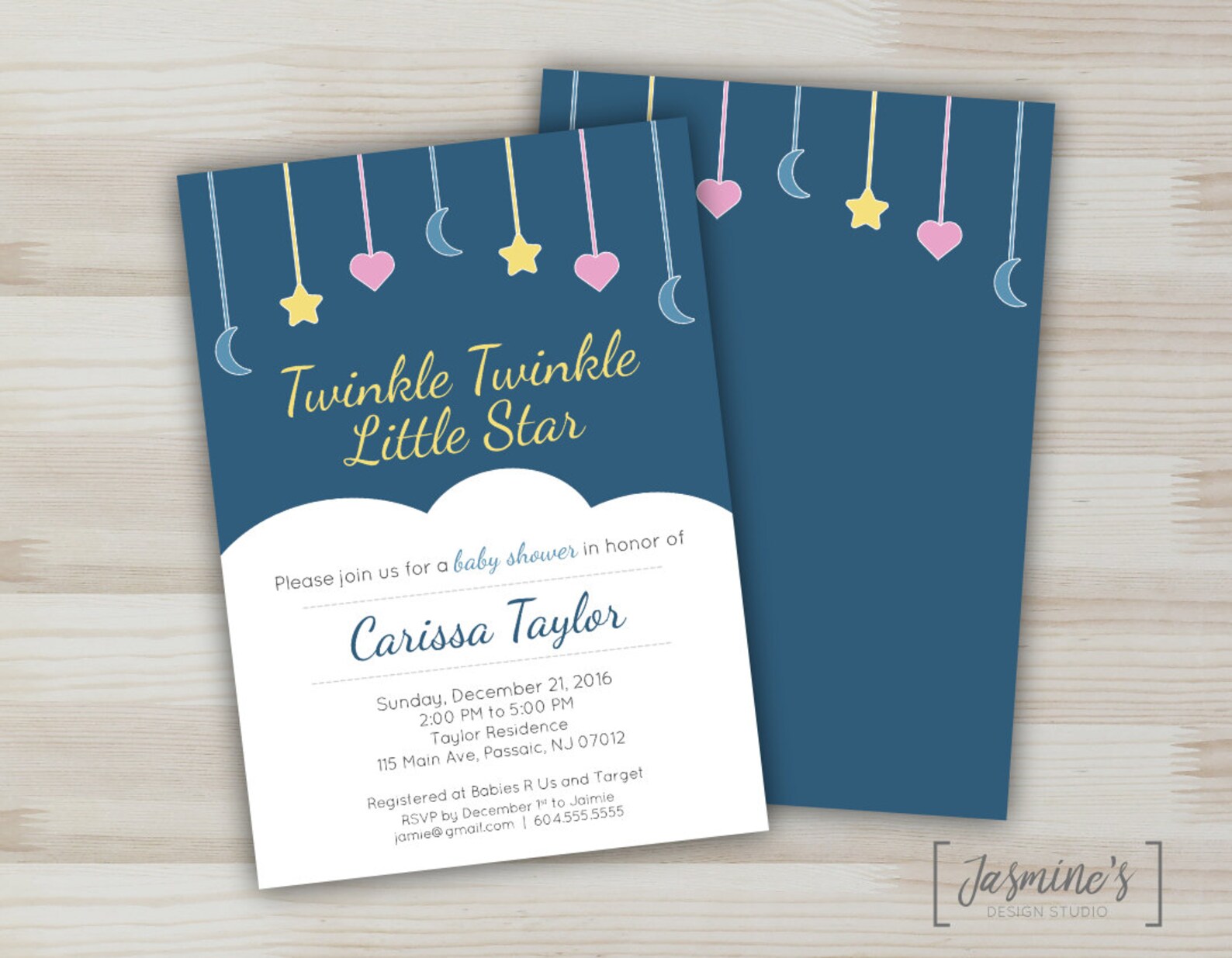 Twinkle Twinkle Little Star Theme, Baby Shower, Baby Shower Invitation ...