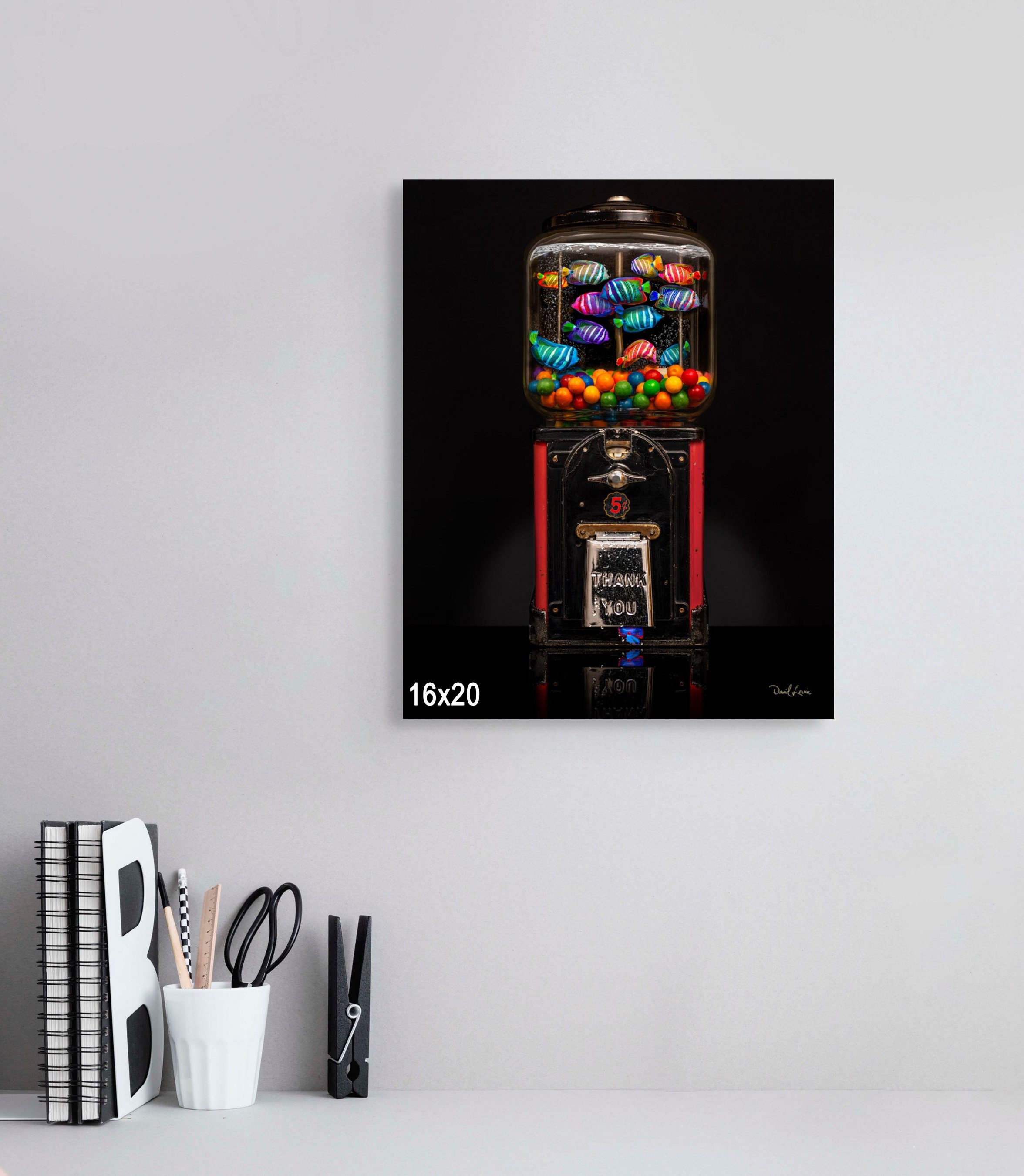Retro Gumball Machine Composite Photograph. Vintage Gum Ball Fish ...