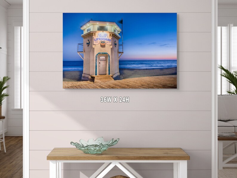 Laguna Beach Iconic Lifeguard Tower Photo, Beach Home Decor, Sunset ...
