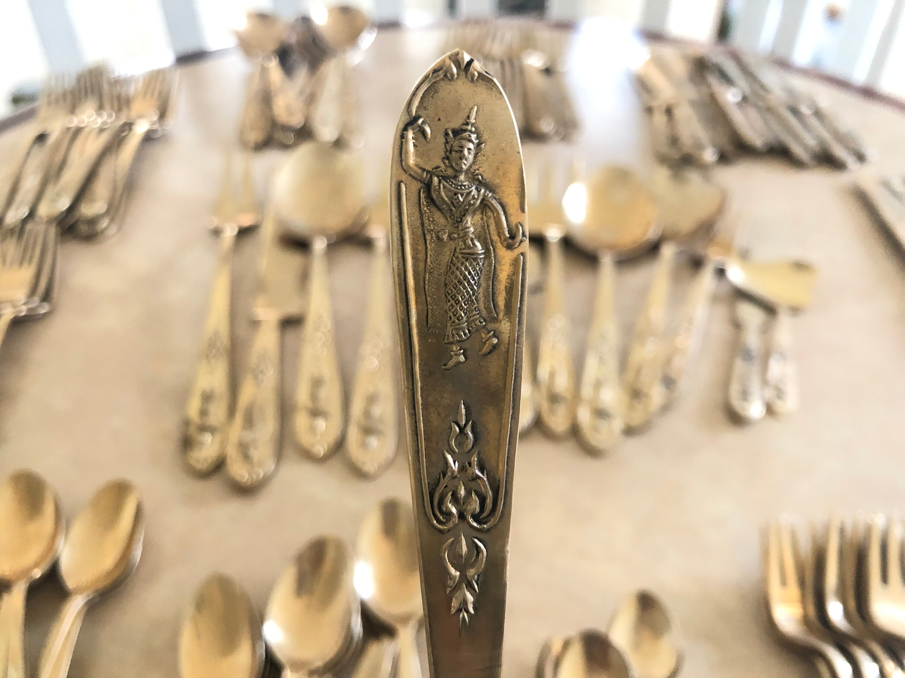 143 Pcs Rare Vintage Thailand Siam Dancing Formal Bronze Brass Mid ...