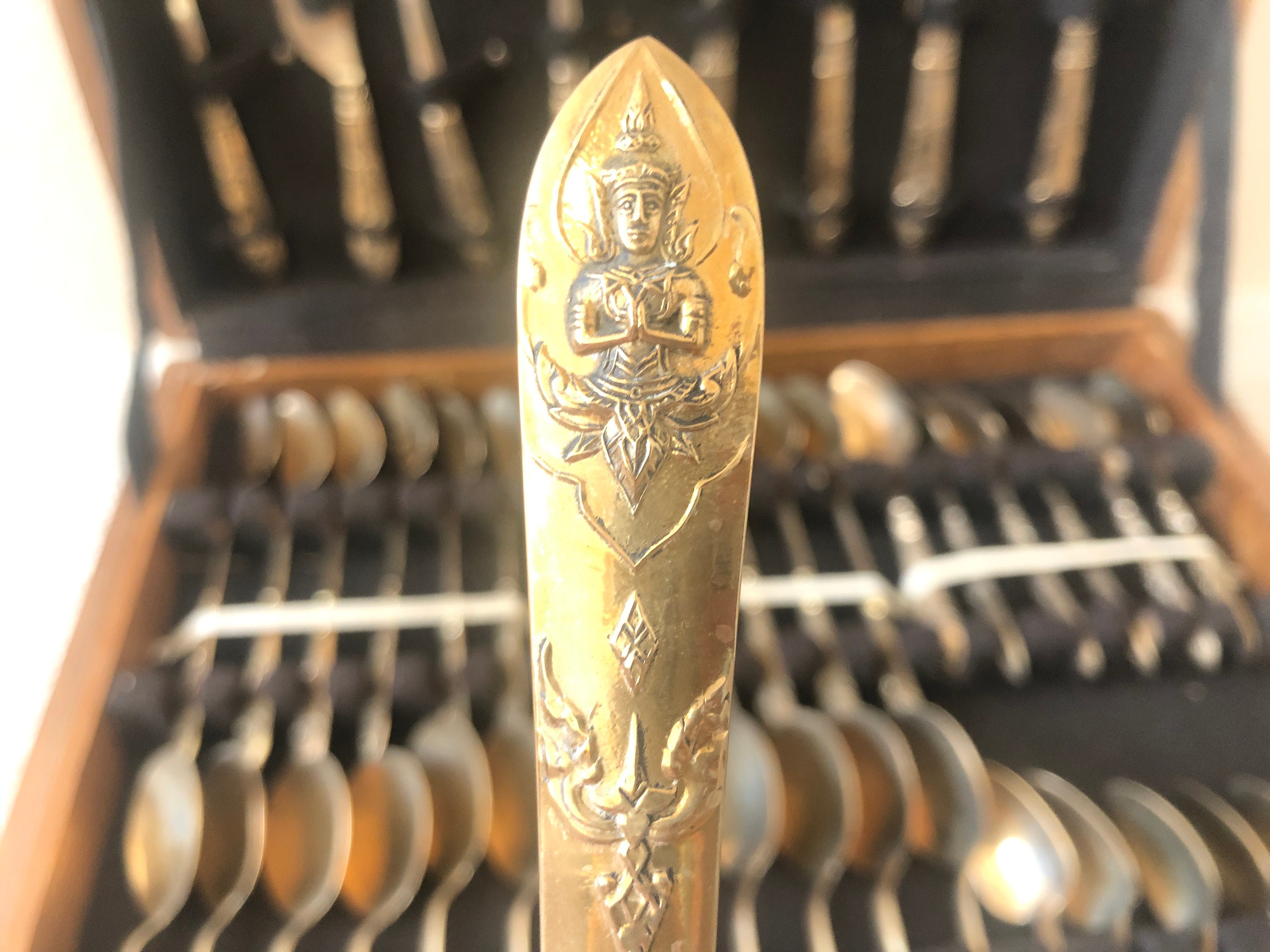 144 Pcs Rare Vintage Wood Asia Thailand Siam Buddha Blessing Formal ...