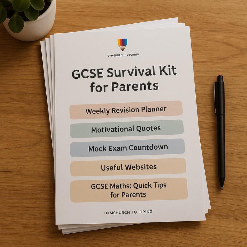 GCSE Survival Kit for Parents – Printable Revision Planner, Exam ...