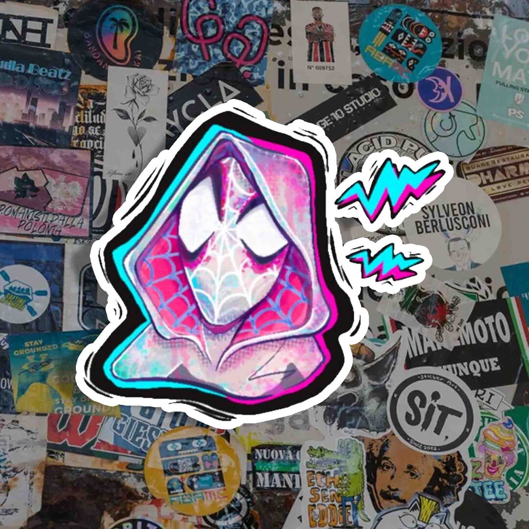 Gwen Stacy Sticker Spider Verse Sticker Spider Gwen Sticker Etsy