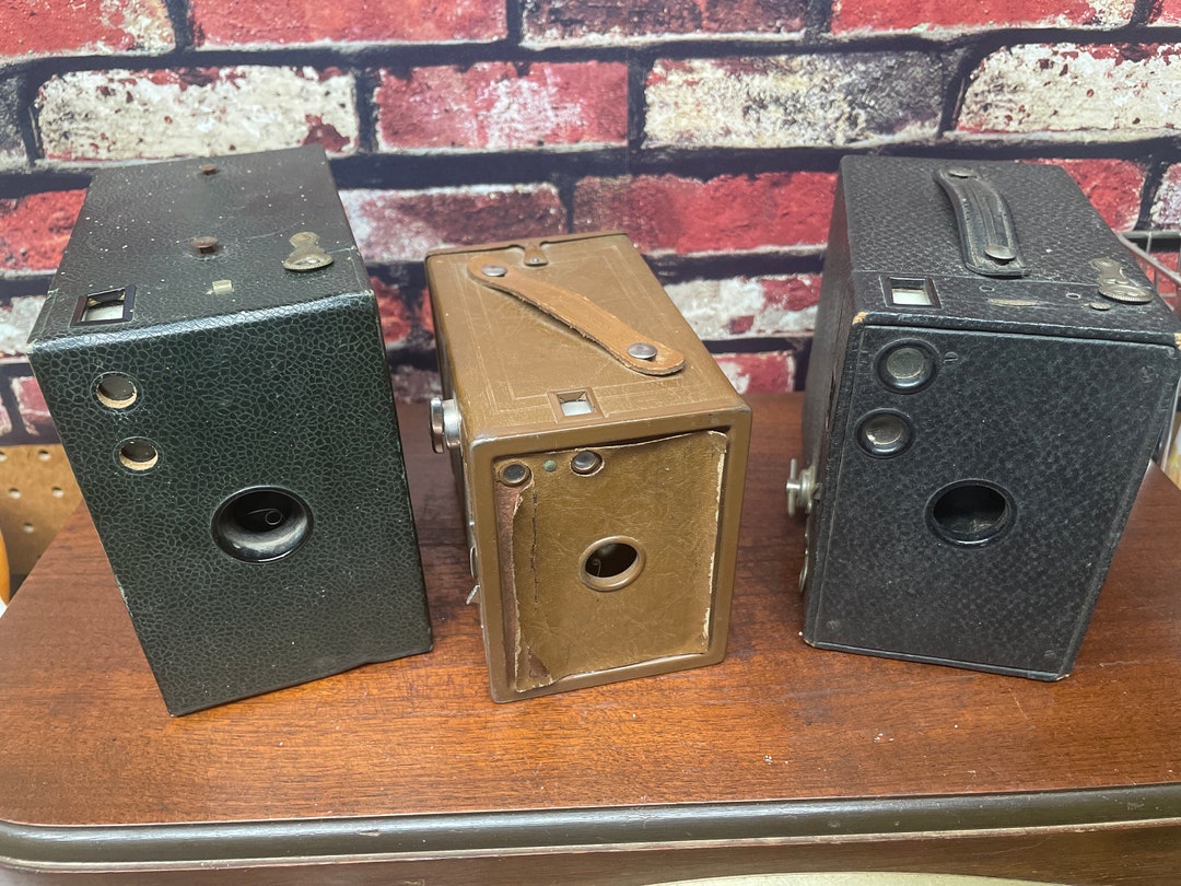 Lot of 3 Antique Box Cameras - Etsy