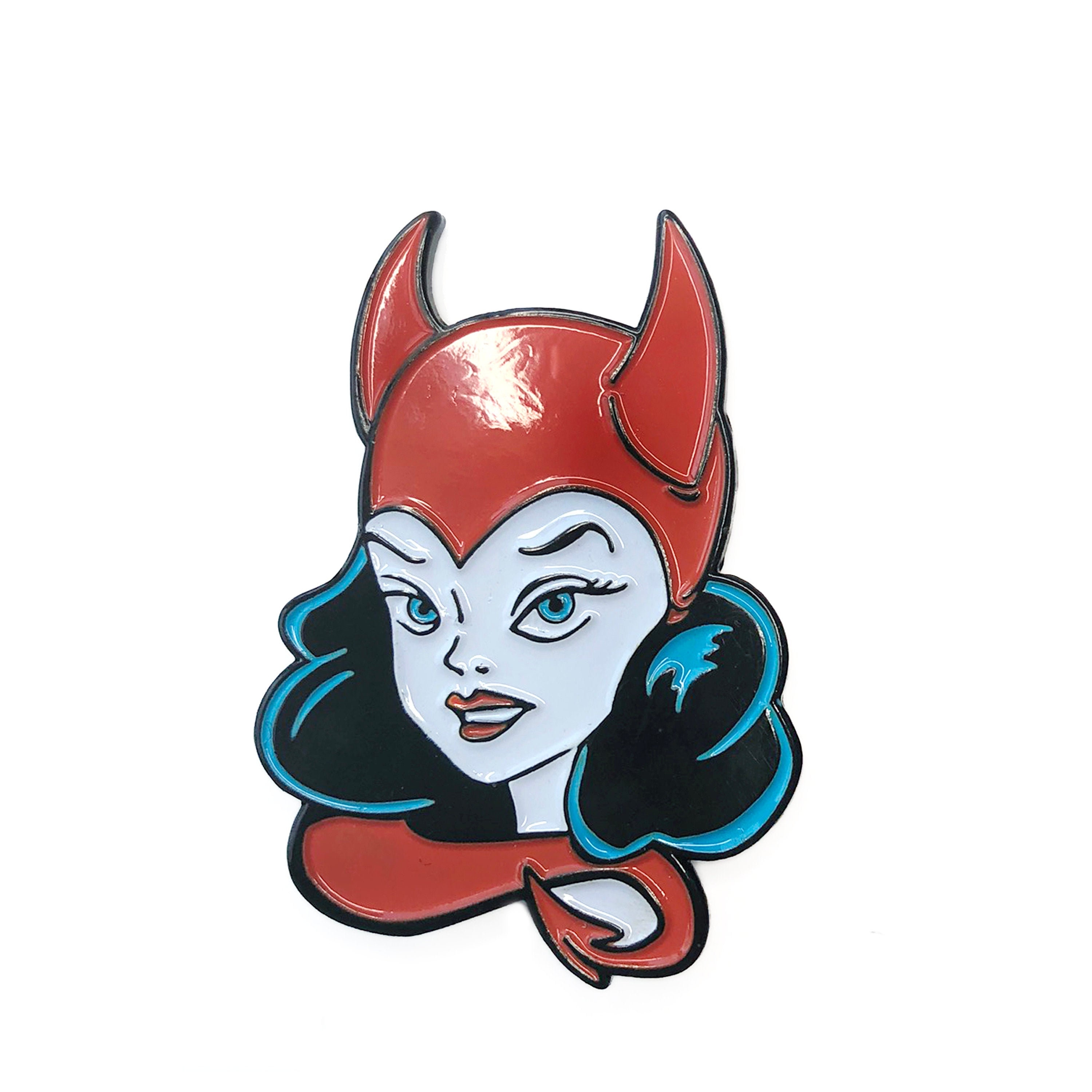 Devil Pinup Girl Enamel Lapel Pin - Etsy