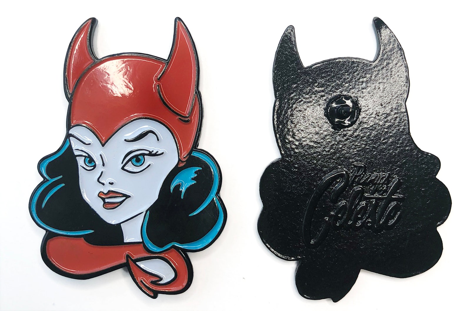 Devil Pinup Girl Enamel Lapel Pin - Etsy