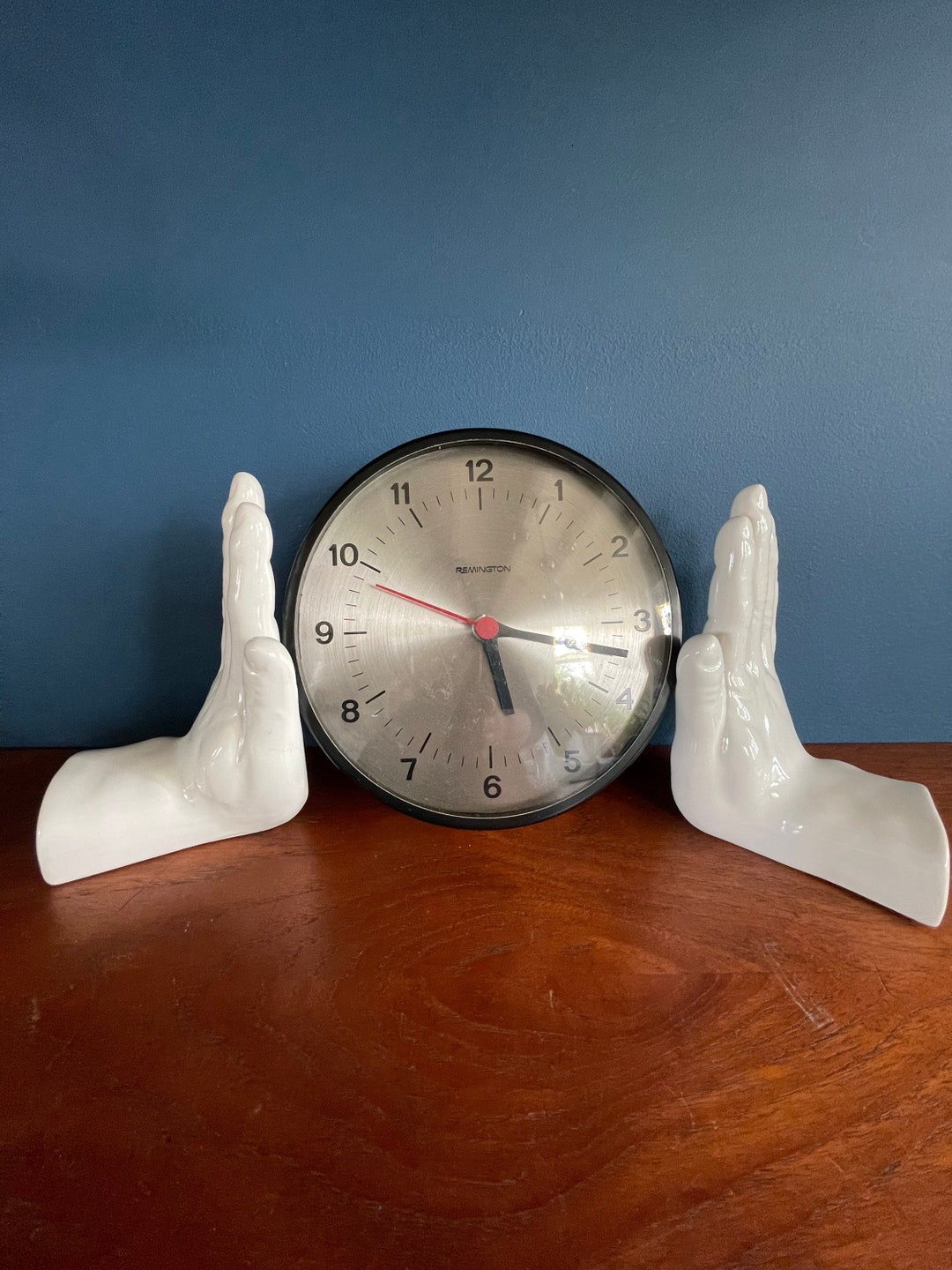 REMINGTON Vintage Wall Clock, Midcentury Kitchen Clock Aluminum Design ...