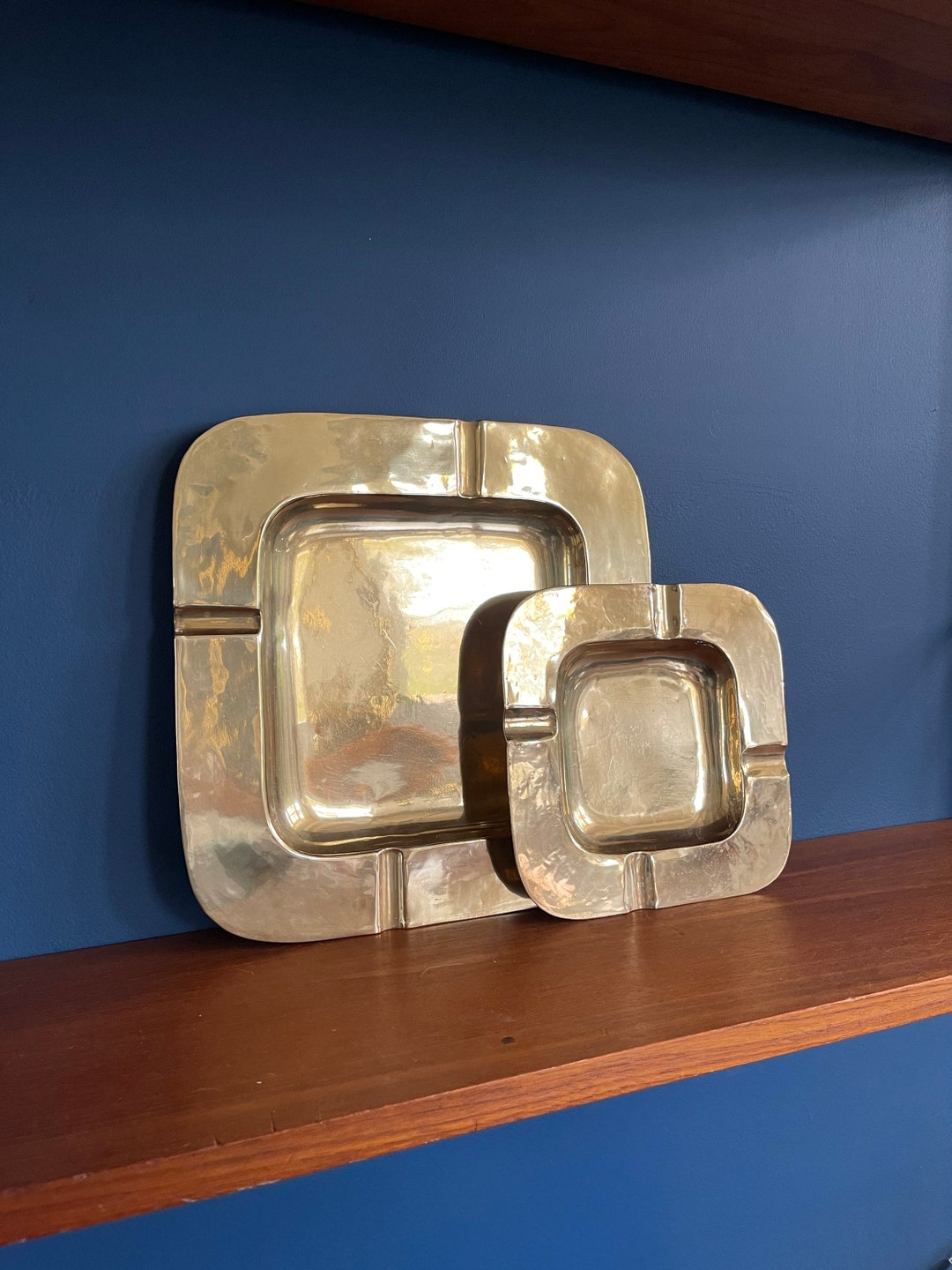 Set of Two: Brass Square Ashtray/ Scale Nesting Scales - Etsy