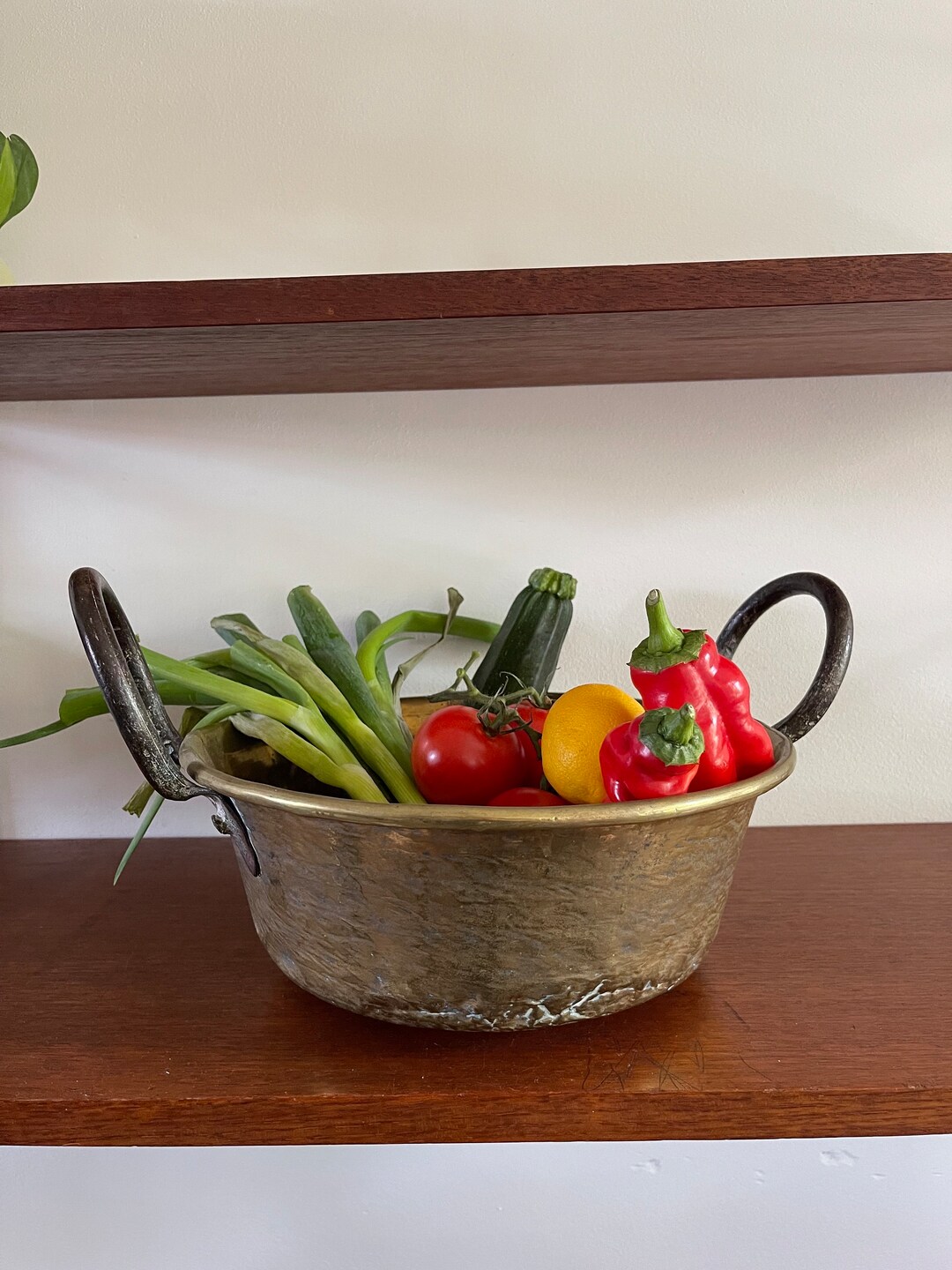 Antique Copper Cauldron / Pan / Flower Pot / Witch's Cauldron. Yellow ...