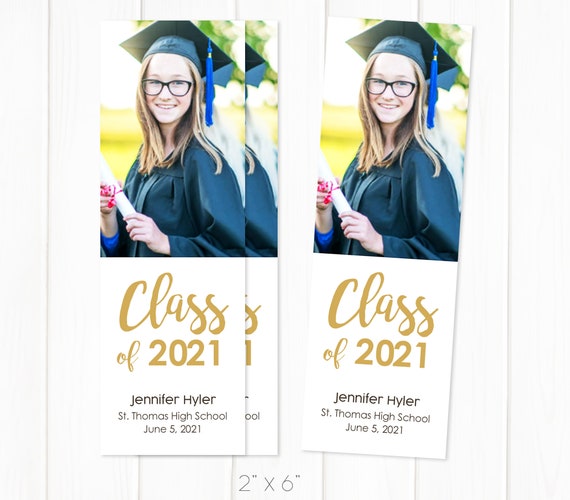 Graduation Bookmark Graduation Favor Personalized Keepsake - Etsy
