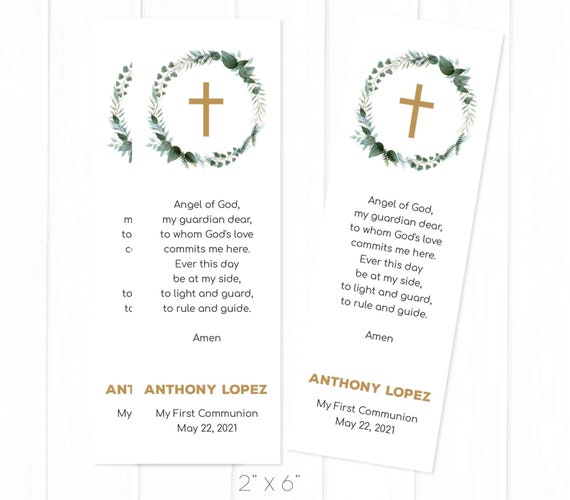 Personalized First Communion Remembrance Cards Holy Cards - Etsy