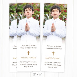 First Communion Remembrance Card, First Holy Communion Favor ...