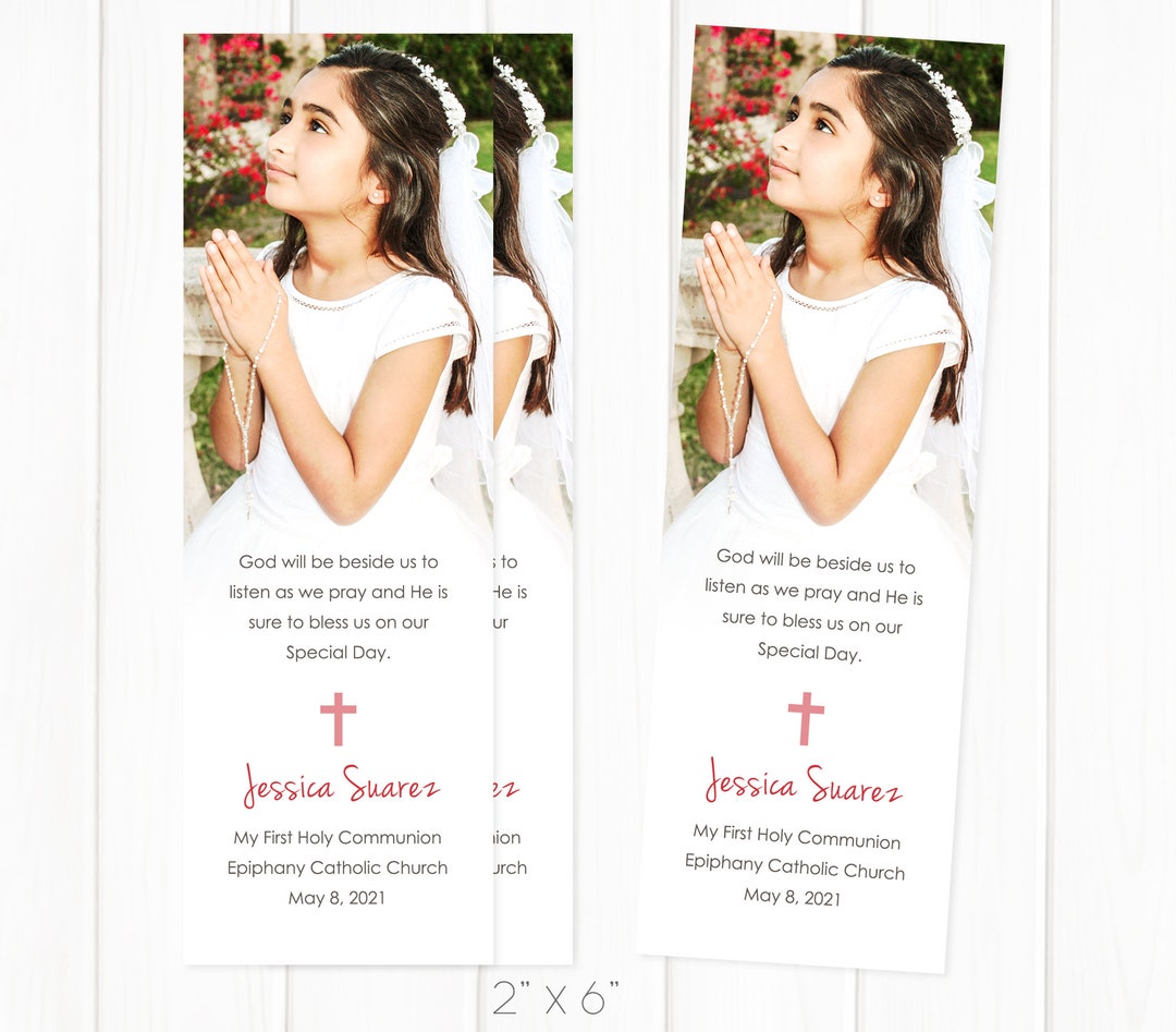 First Communion Remembrance Card, First Holy Communion Favor ...