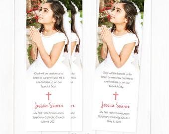 Personalized Holy Communion Prayer Card, First Communion Favor, Thank ...