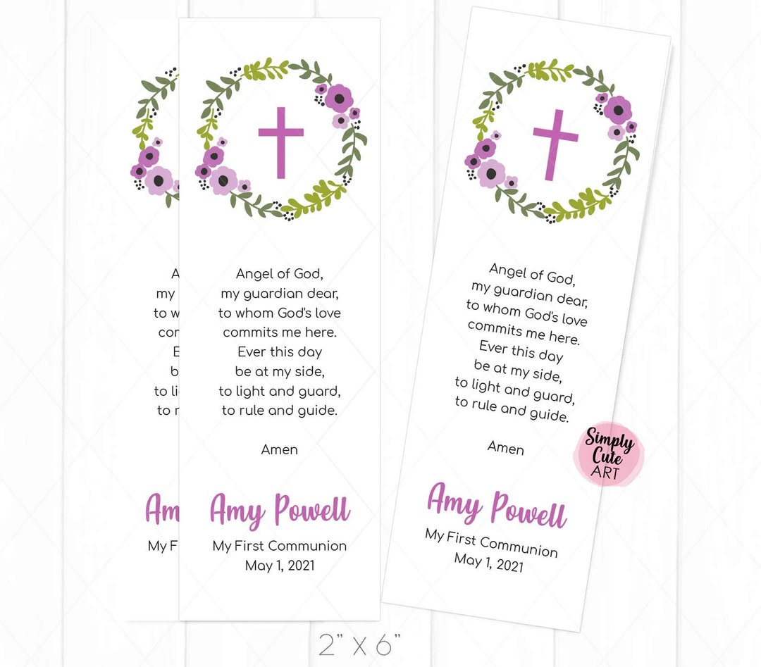Personalized First Communion Remembrance Cards Holy Cards Prayer Cards ...