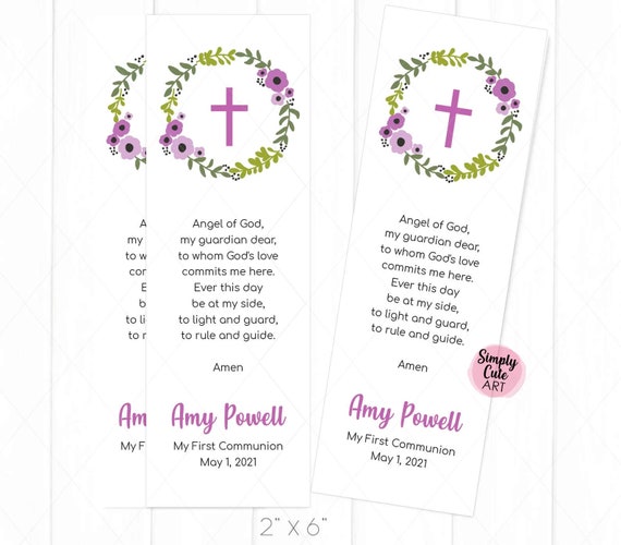 Personalized First Communion Remembrance Cards Holy Cards - Etsy