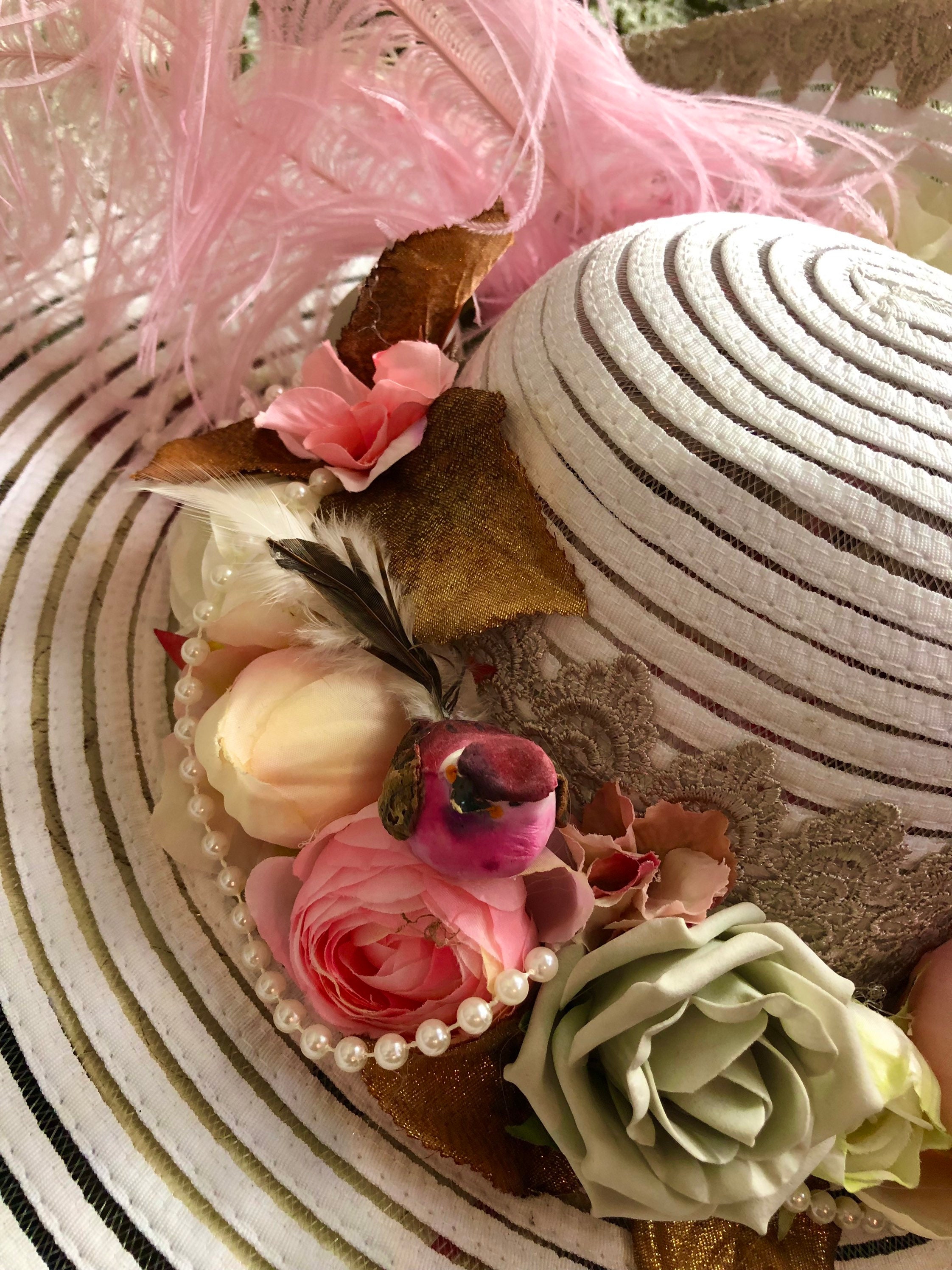 Marie Antoinette 18th Century French Ladies Wedding Ascot Hat With Silk ...