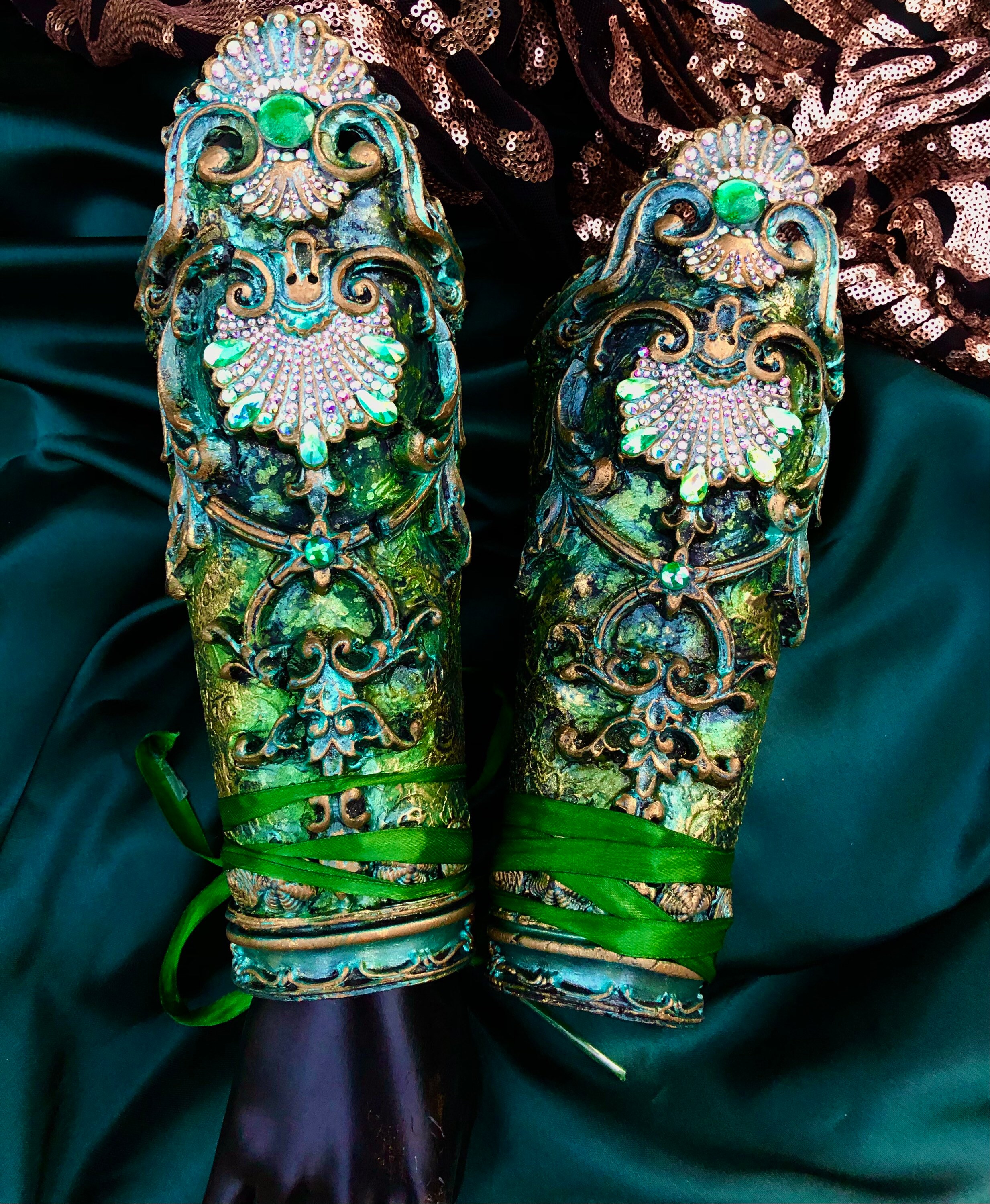 Handmaid’s Green Armour EVA Foam, Leather Intricately Decorated Arm ...