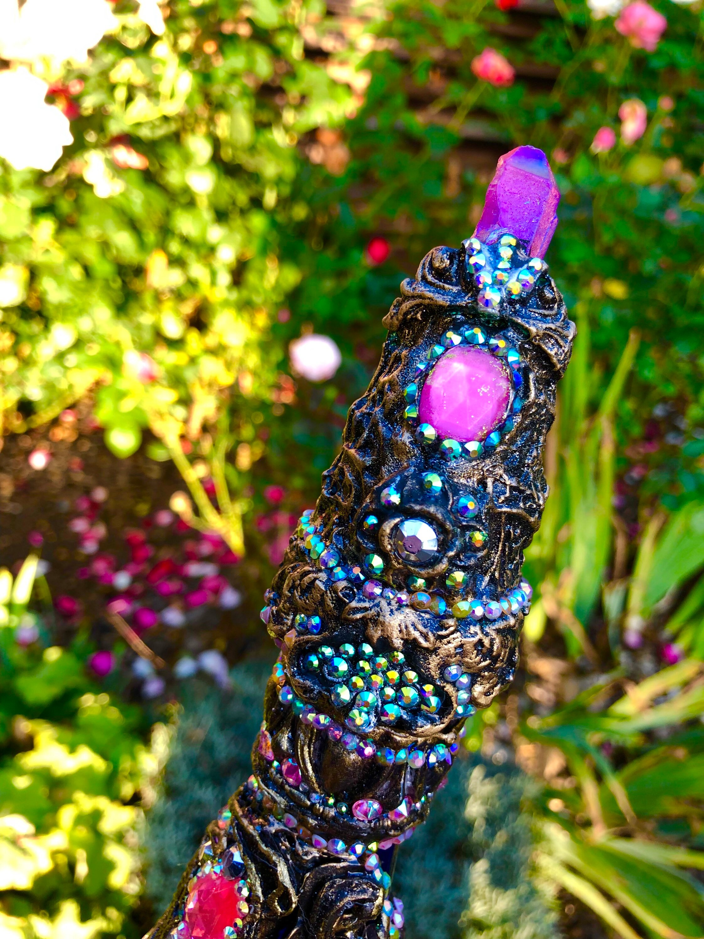 Large Blue Magic Potion Bottle Highly Decorated Customised - Etsy