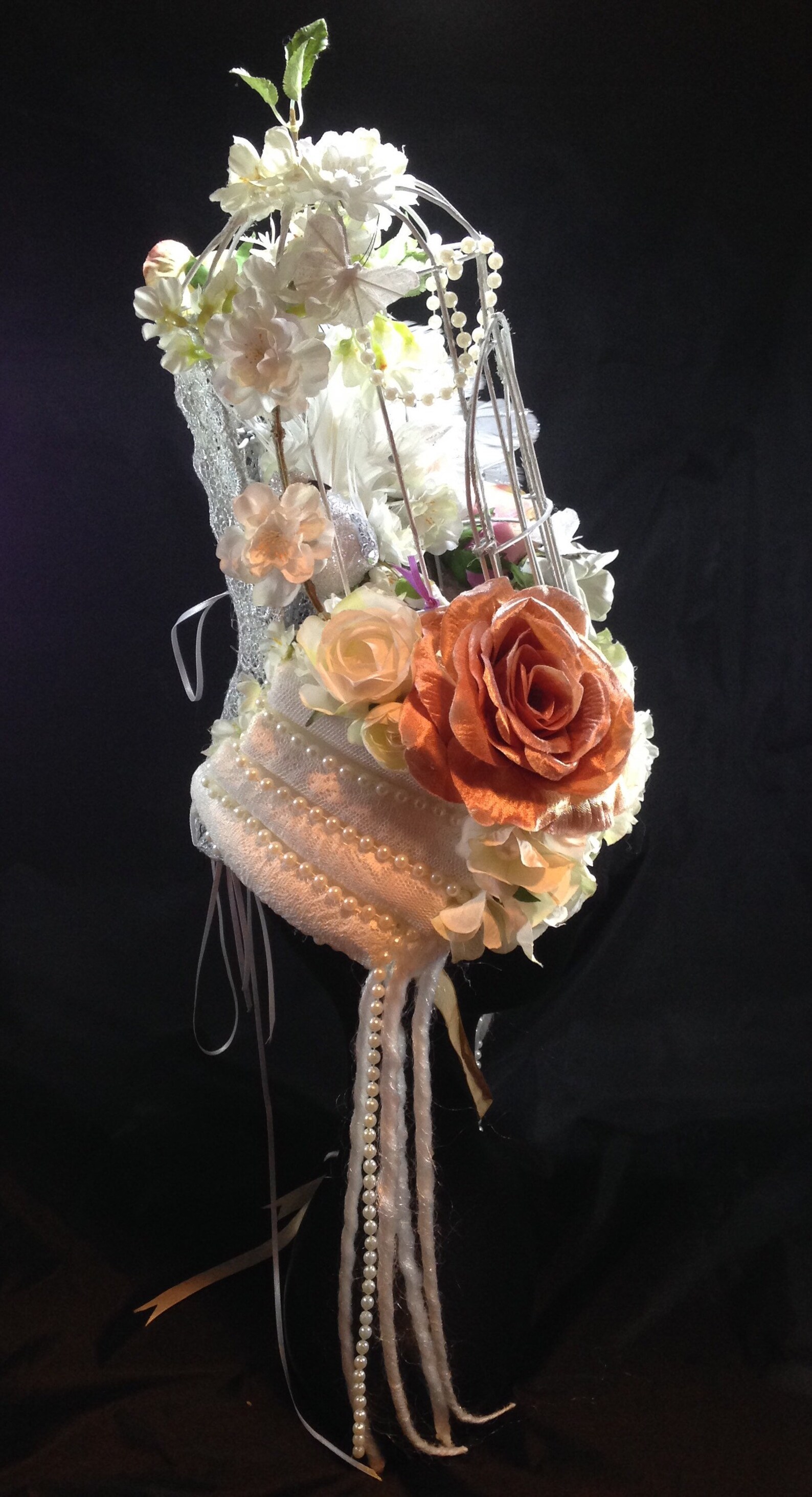 Marie Antoinette Caged Bird Corseted Extravagant Wig Headdress With ...