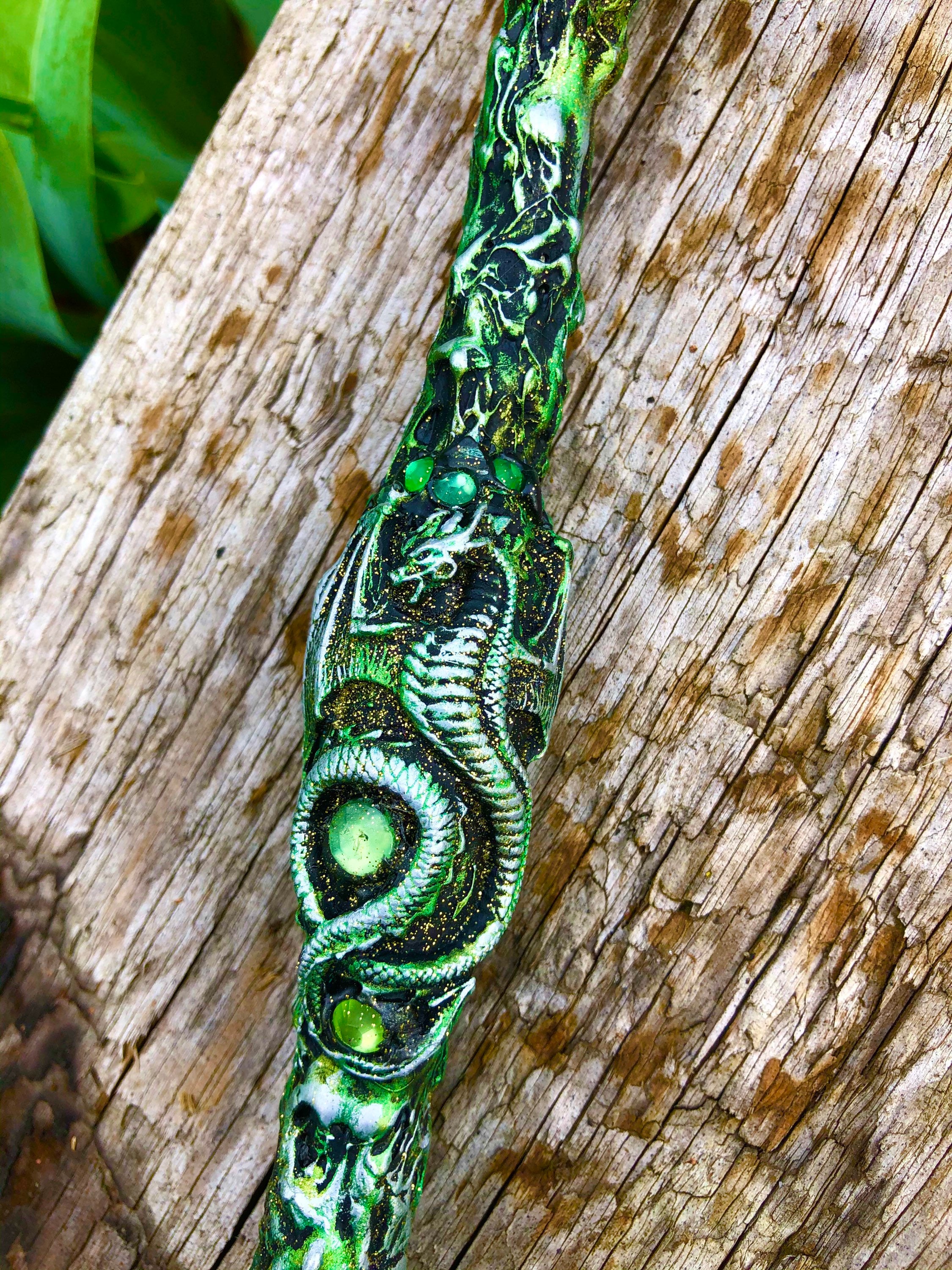 Magic Skull Dragon Wand 18 Beautiful Gnarly Wand in Black | Etsy