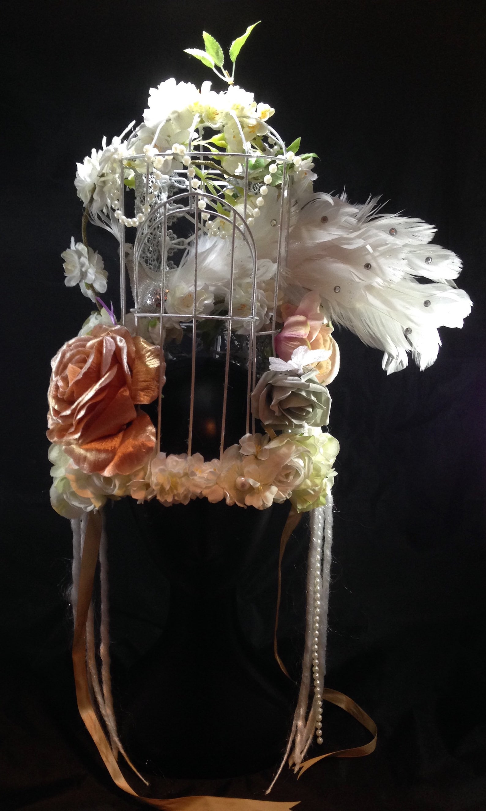 Marie Antoinette Caged Bird Corseted Extravagant Wig Headdress With ...