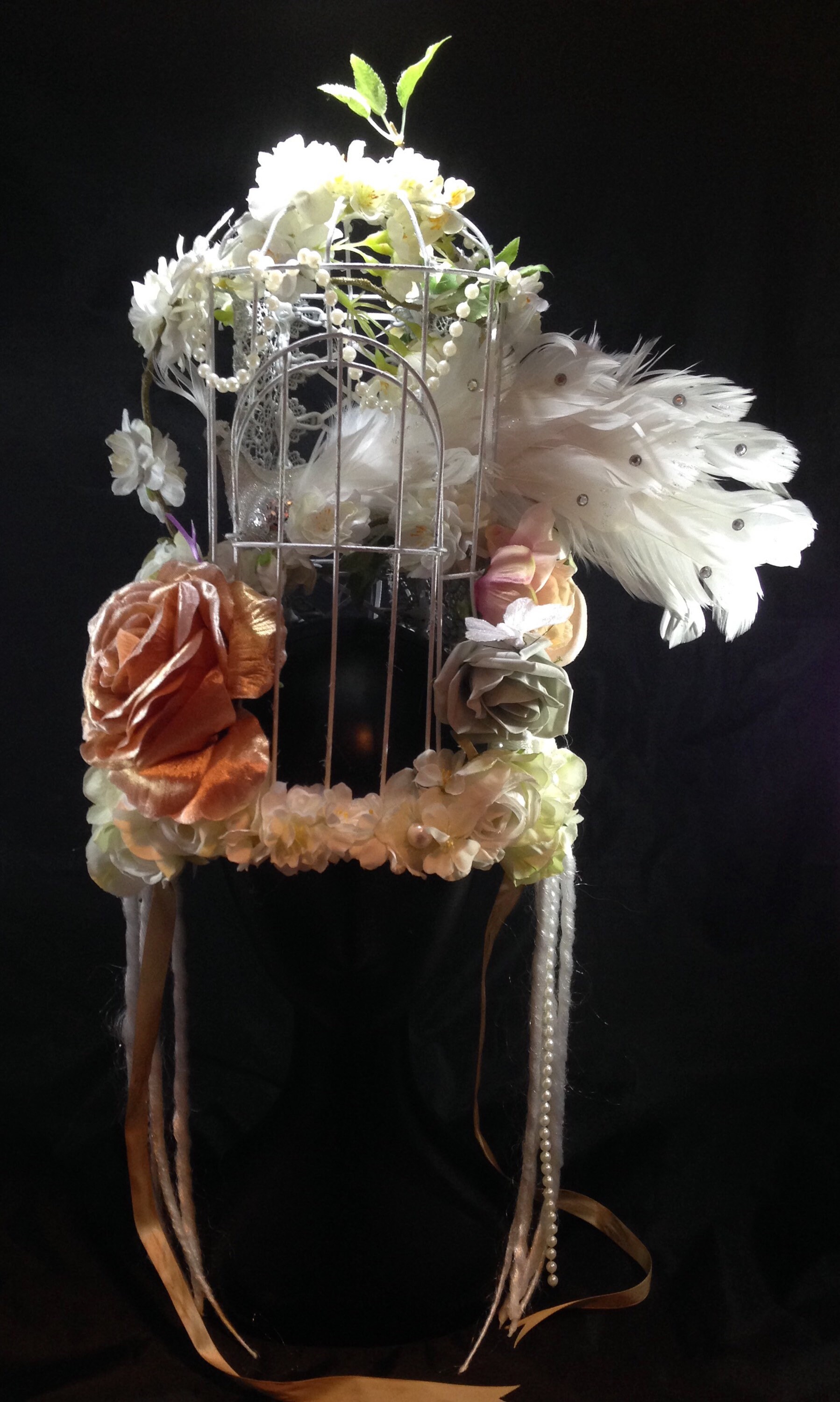 Marie Antoinette Caged Bird Corseted Extravagant Wig Headdress With ...