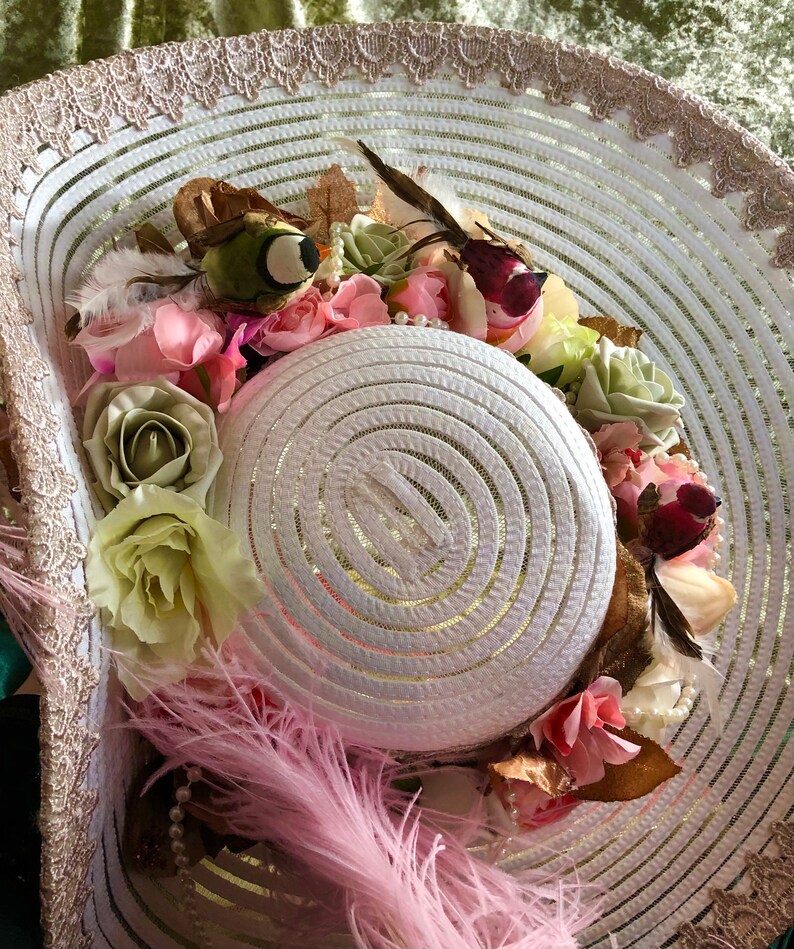 Marie Antoinette 18th Century French Ladies Wedding Ascot Hat With Silk ...