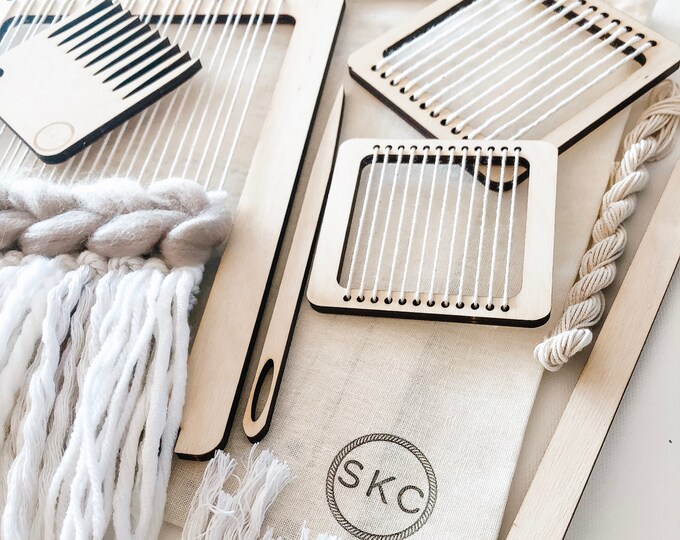 Weaving Loom & Tools Version II // Weaving Kit / Loom Kit / Lap Loom ...