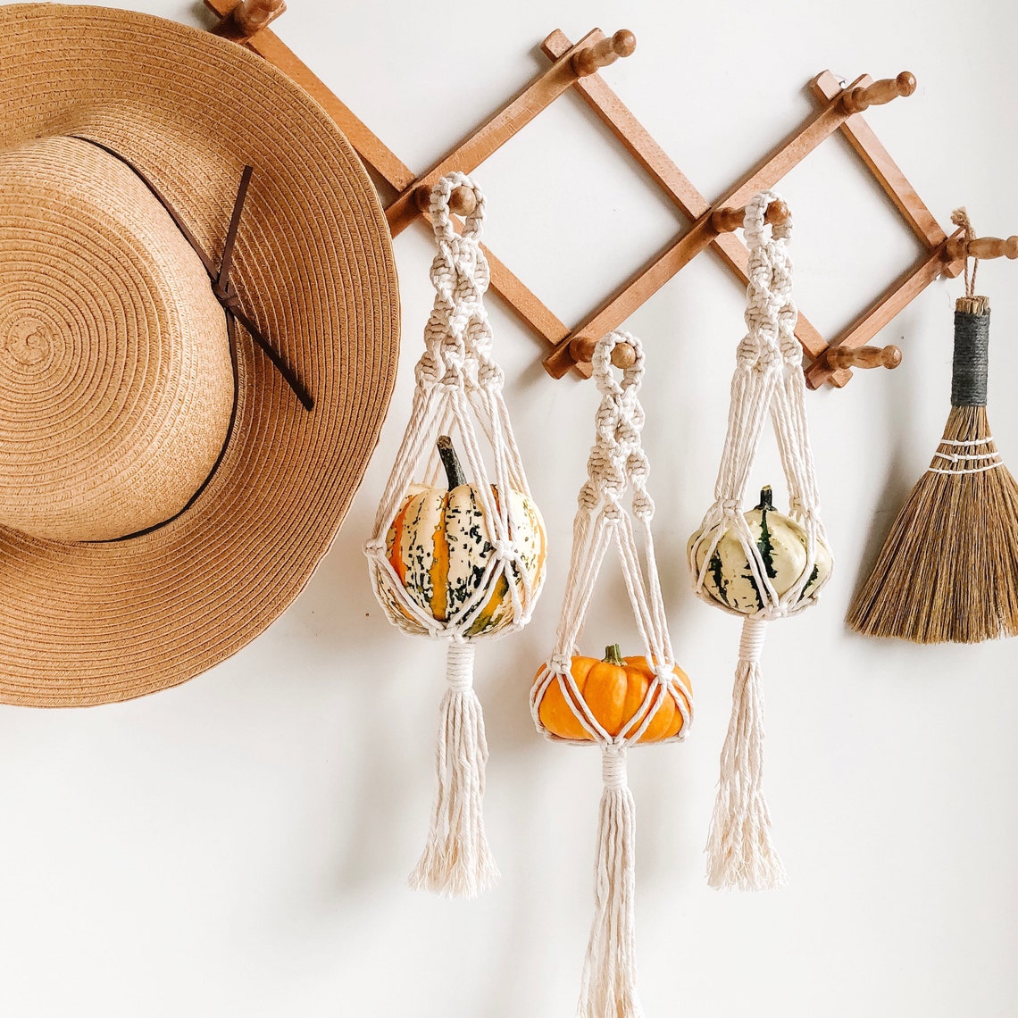 Mini Macrame Plant Hanger / Modern Macrame Plant Hanger / NATURAL ...