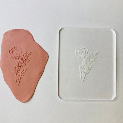 Flower 4 Embossing Stamp for Polymer Clay Flower Stamp - Etsy