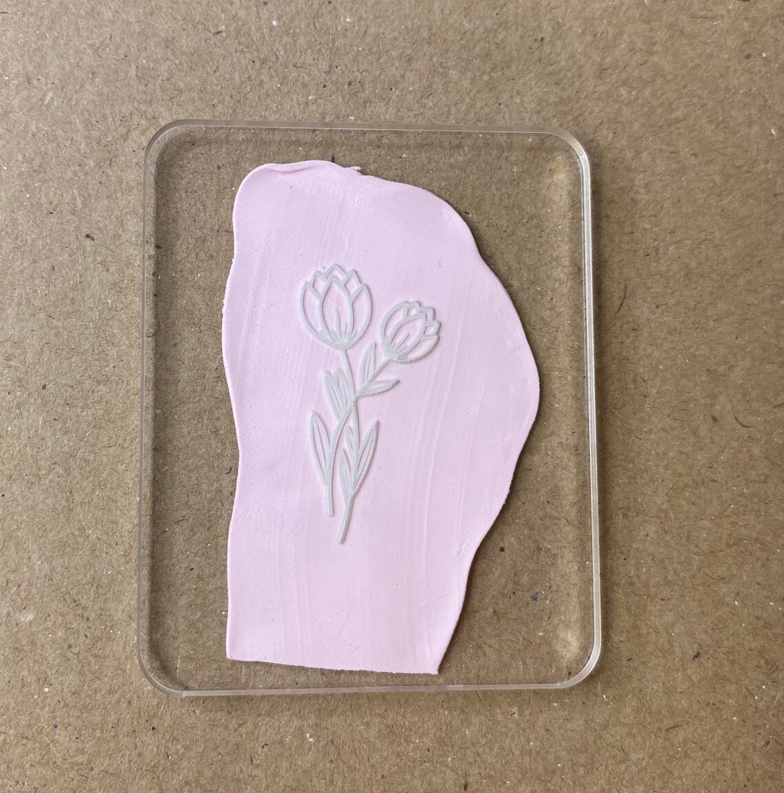 Flower 3 Embossing Stamp for Polymer Clay Flower Stamp - Etsy