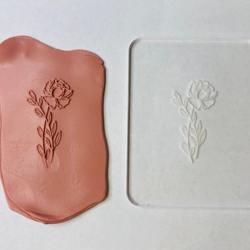 Flower 4 Embossing Stamp for Polymer Clay Flower Stamp - Etsy