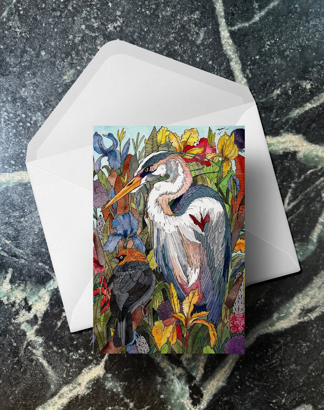 Heron Greeting Card, Blue Heron Cards, All Occasions Greeting Cards ...