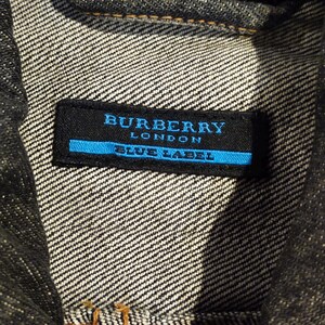 Vintage Y2K Burberry Blue Label Nova Check Denim Jacket - Etsy