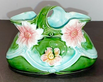 Indoor Planters Outdoor & Gardening 1991 CBK Nouveau Majolica Pitcher ...