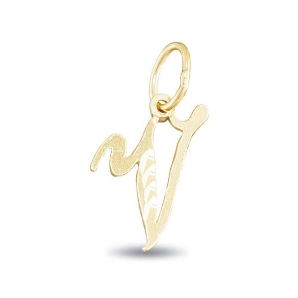 Letter V Necklace - Etsy