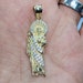 14k Gold Small Saint Jude San Judas Pendant With White CZ - Etsy UK