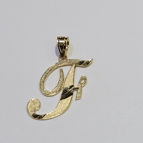 Capital Cursive Gold Letter Alphabet Initial f - Etsy
