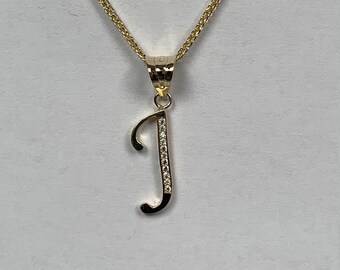 14K Yellow Gold Initial J - Etsy