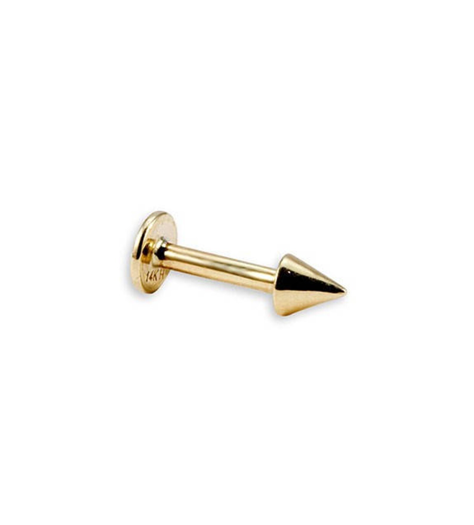 14k Yellow Gold Arrow 14g Labrets Lip Chin Spike Ring - Etsy