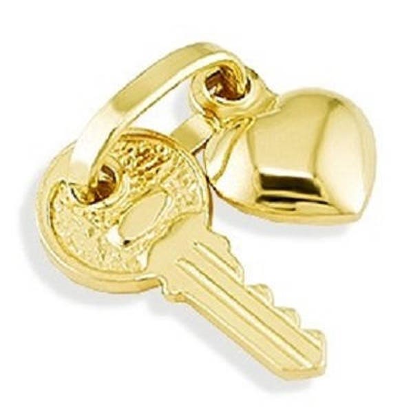 Heart Key Pendant - Etsy