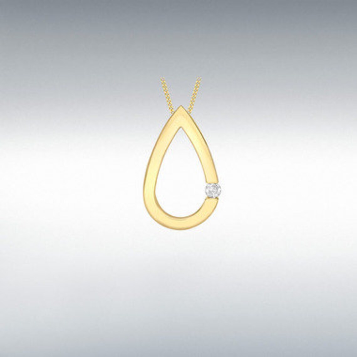 Pear Shape 14 Karat Solid Gold Necklace Pendant on Chain With - Etsy