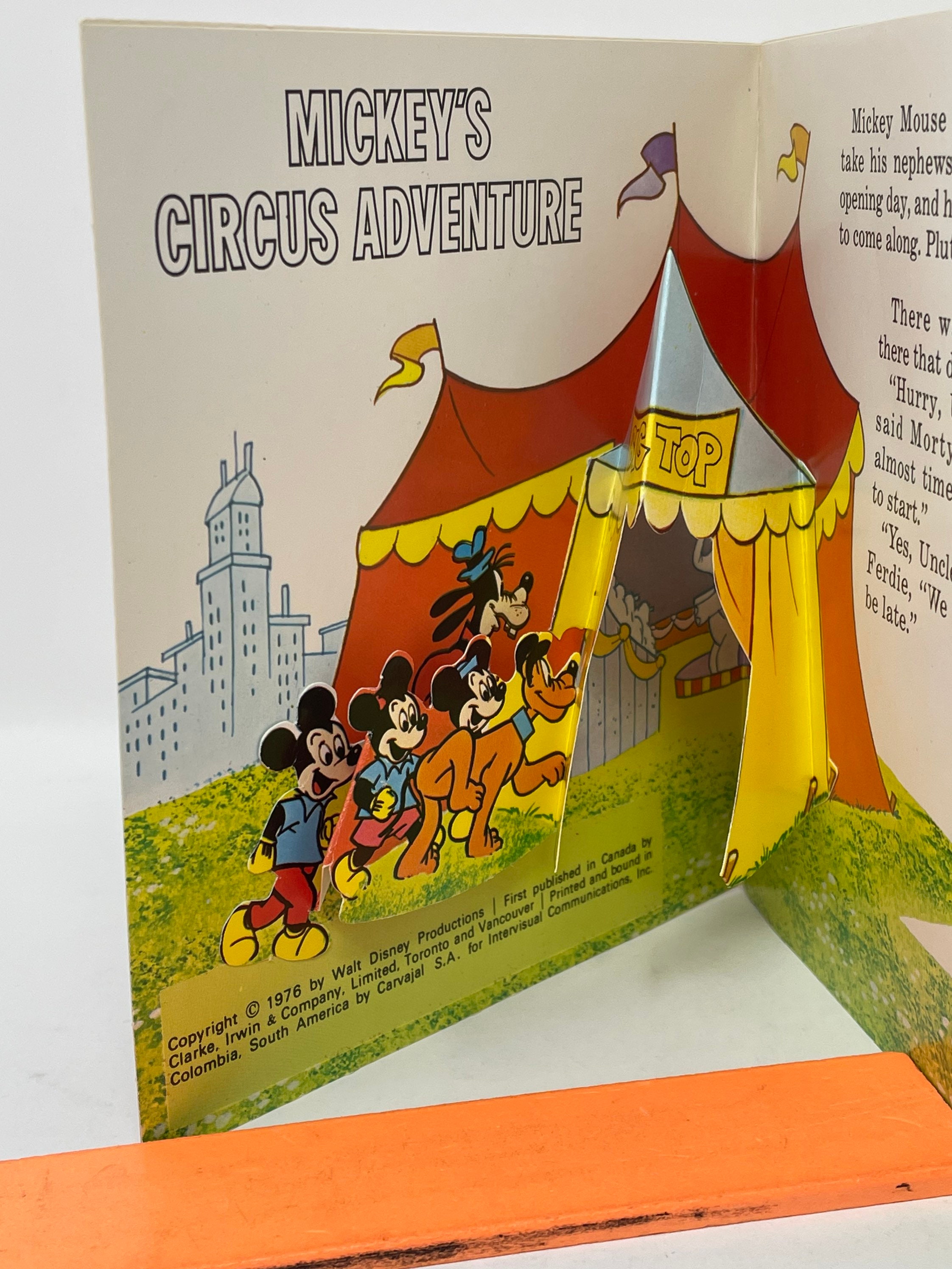 1976 Walt Disneys Mickeys Circus Adventure Mini Pop-up Book - Etsy