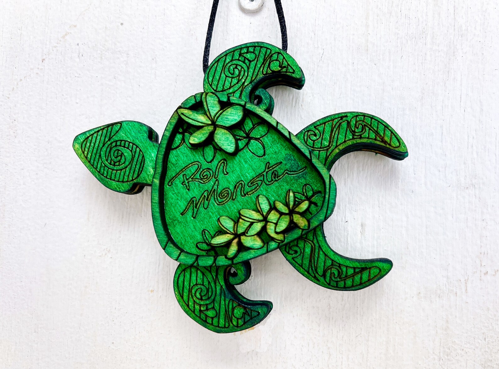 Green Honu Turtle Ornament - Hawaiian Symbol of Wisdom and Good Luck - Etsy